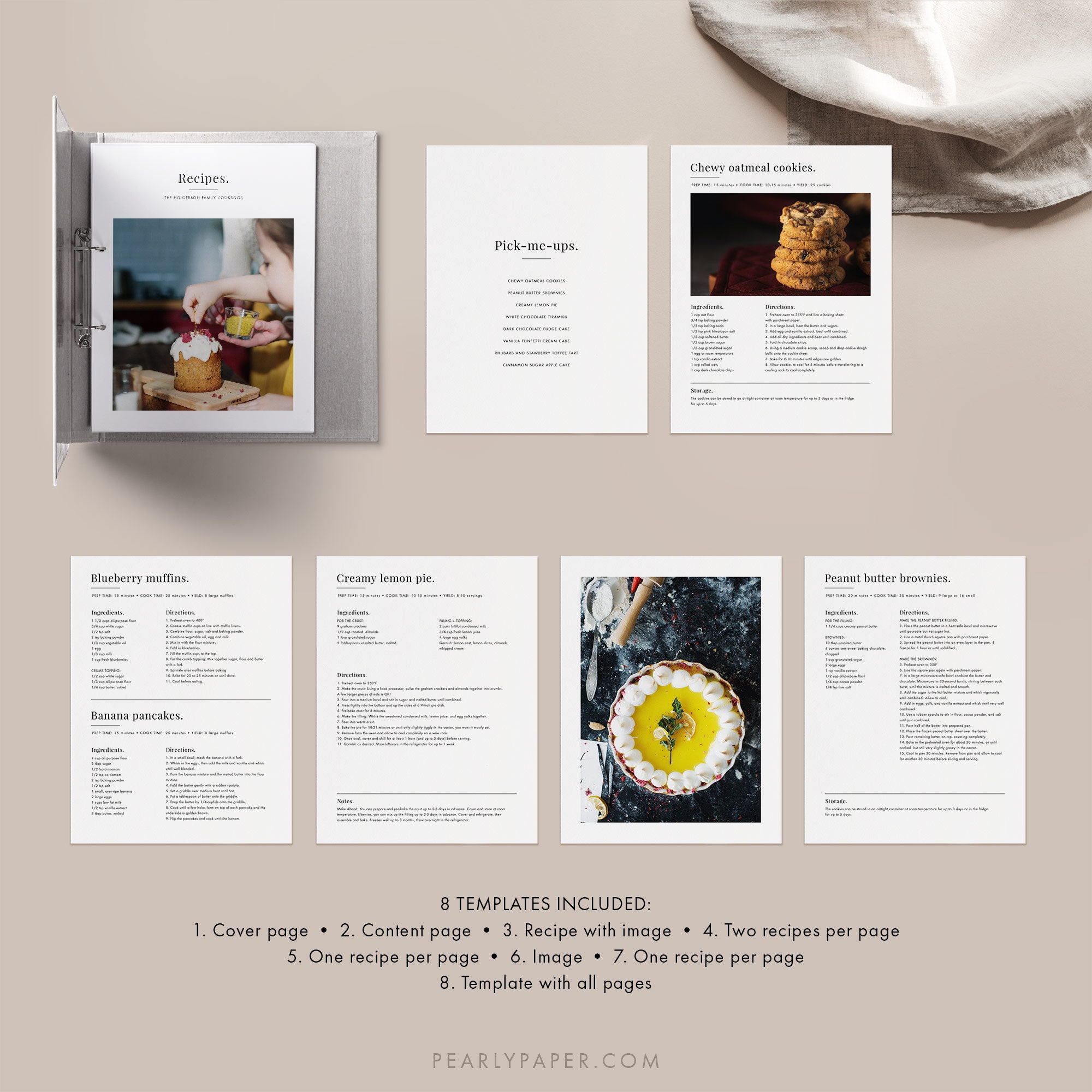 Personalized Recipe Template Download Recipe Bundle Editable - Etsy