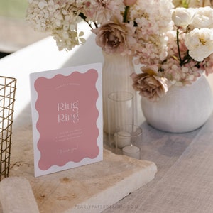 Phone Message Guest Book Sign, Audio Guestbook Sign Template, Ring Ring ...