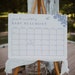 Due Date Calendar Sign Template, Blue Floral Baby Shower Calendar Game ...