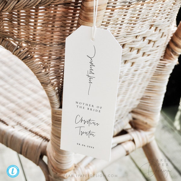 Reserved Seat Tag Template Canva - Etsy