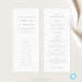 Modern Wedding Program Template Simple Ceremony Program Template Simple ...