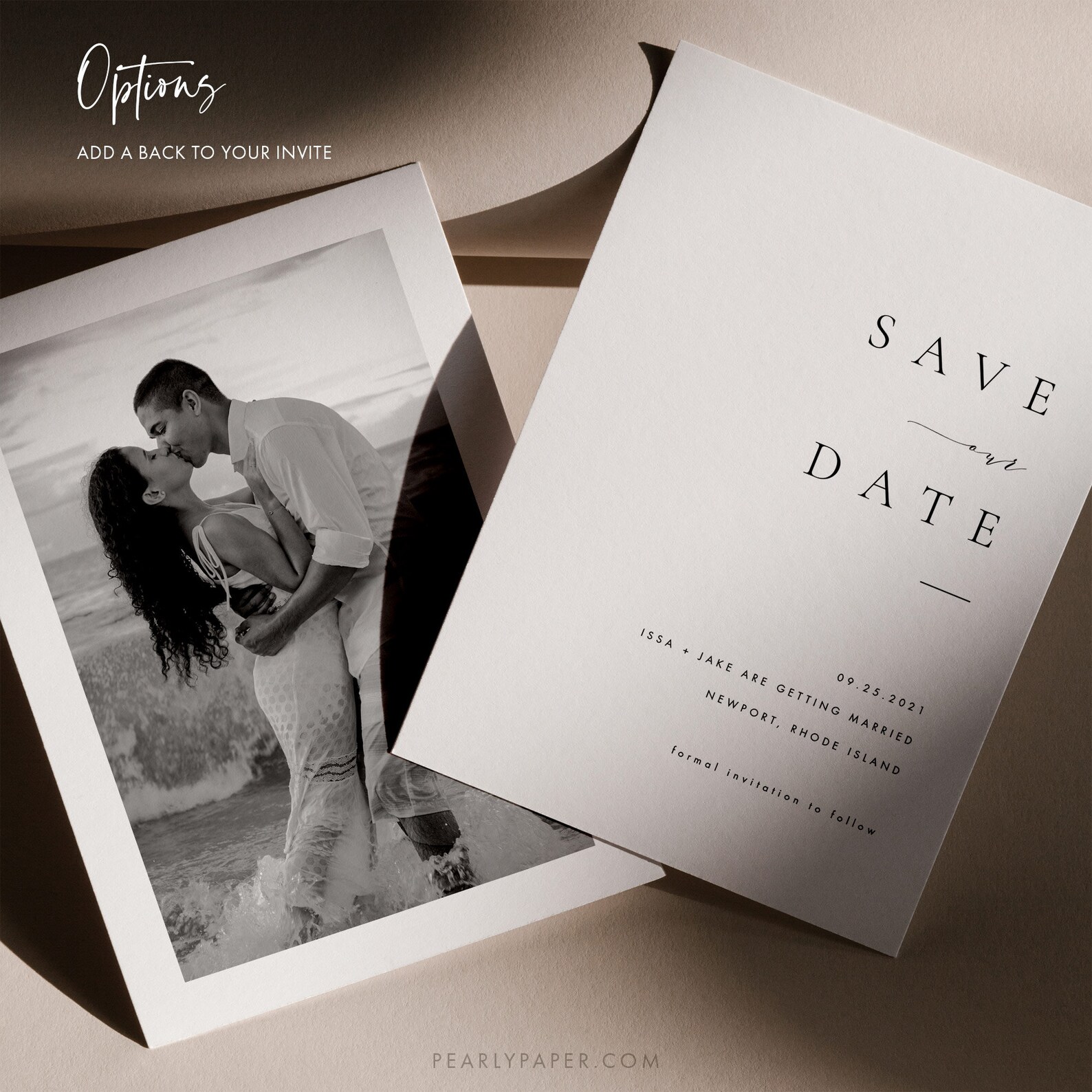 Elegant Save the Date Template Download Custom Modern Simple - Etsy