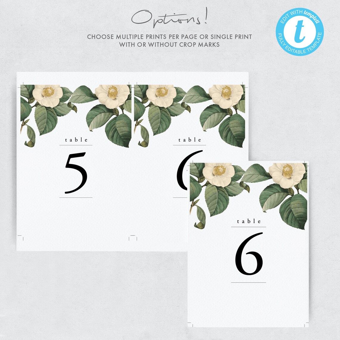 Rustic Table Numbers Template, Templett, Printable Template, Wedding ...