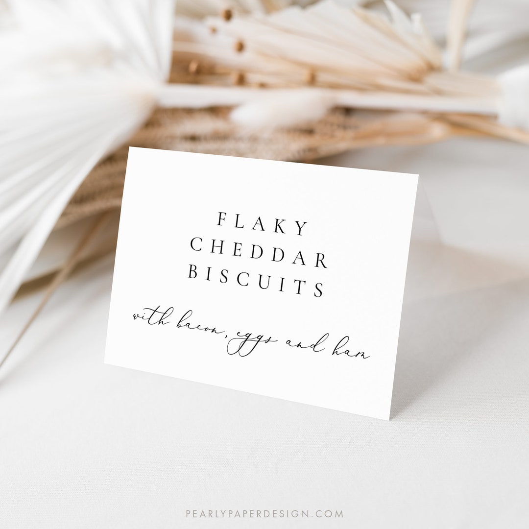 Editable Buffet Card Template, Wedding Buffet Label, Modern Calligraphy ...