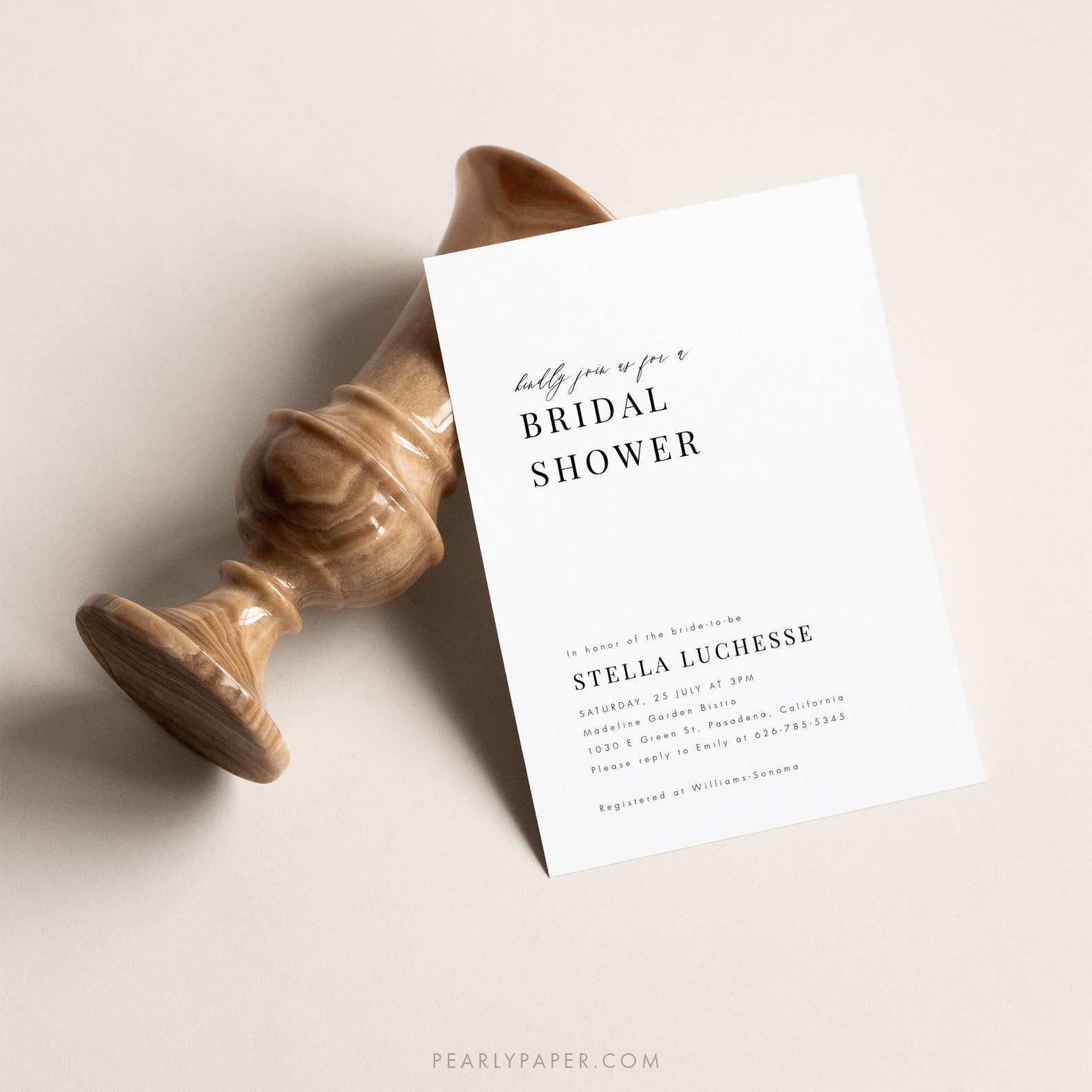 Simple Bridal Shower Invitation Template Modern Bridal Shower - Etsy