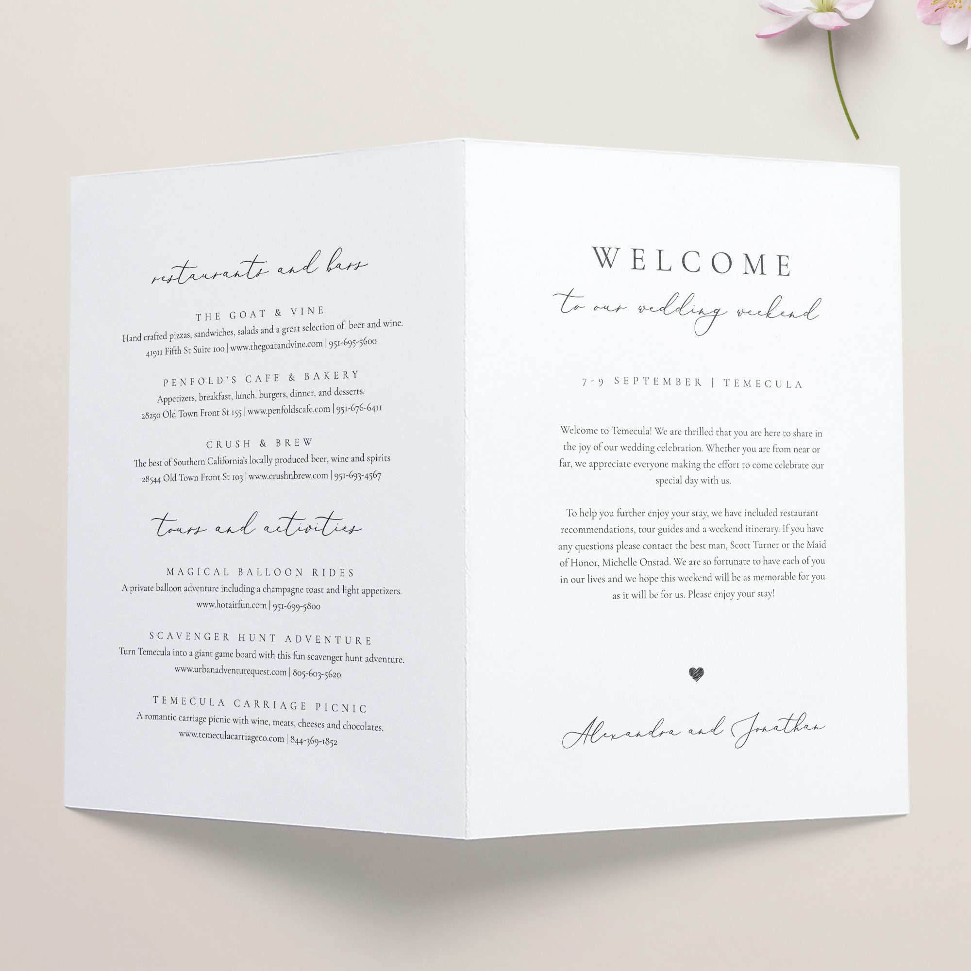 Wedding Weekend Itinerary Template Weekend Timeline Program | Etsy