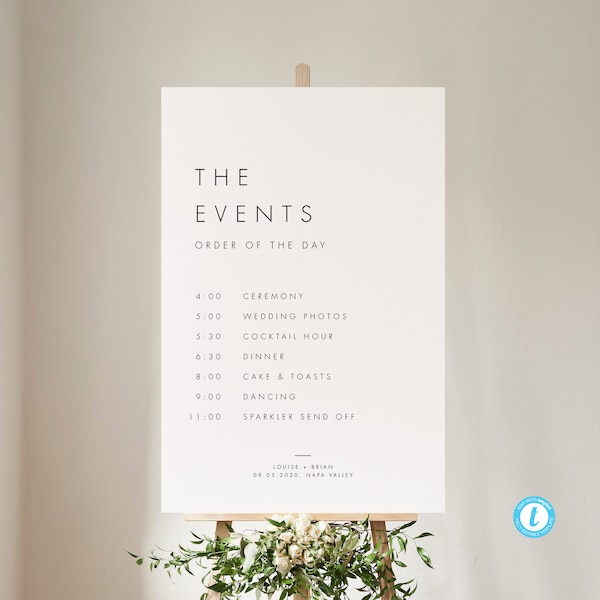 Order of Events - Etsy