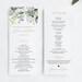 Rustic Wedding Ceremony Program Template Program Template Greenery ...