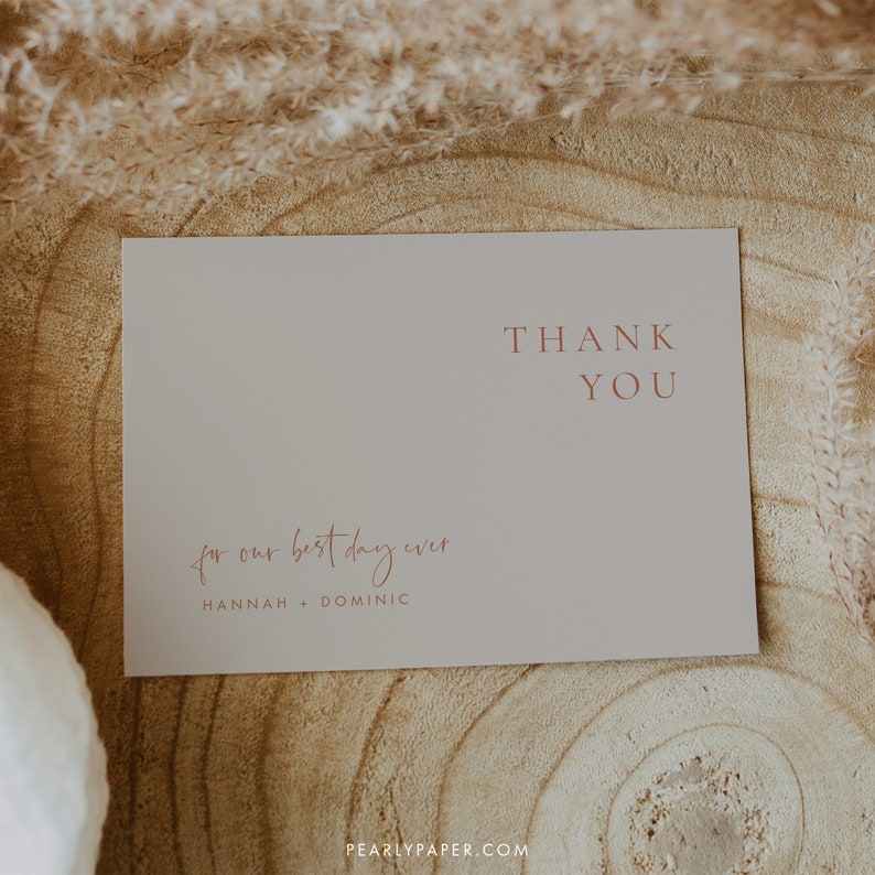 Desert Wedding Thank You Template Download Printable Folded Thank You ...
