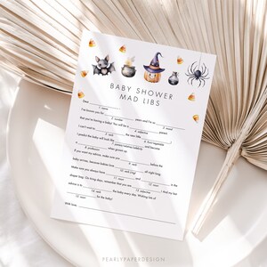 Baby Mad Libs Game Template, Halloween Baby Shower Game Mad Libs ...