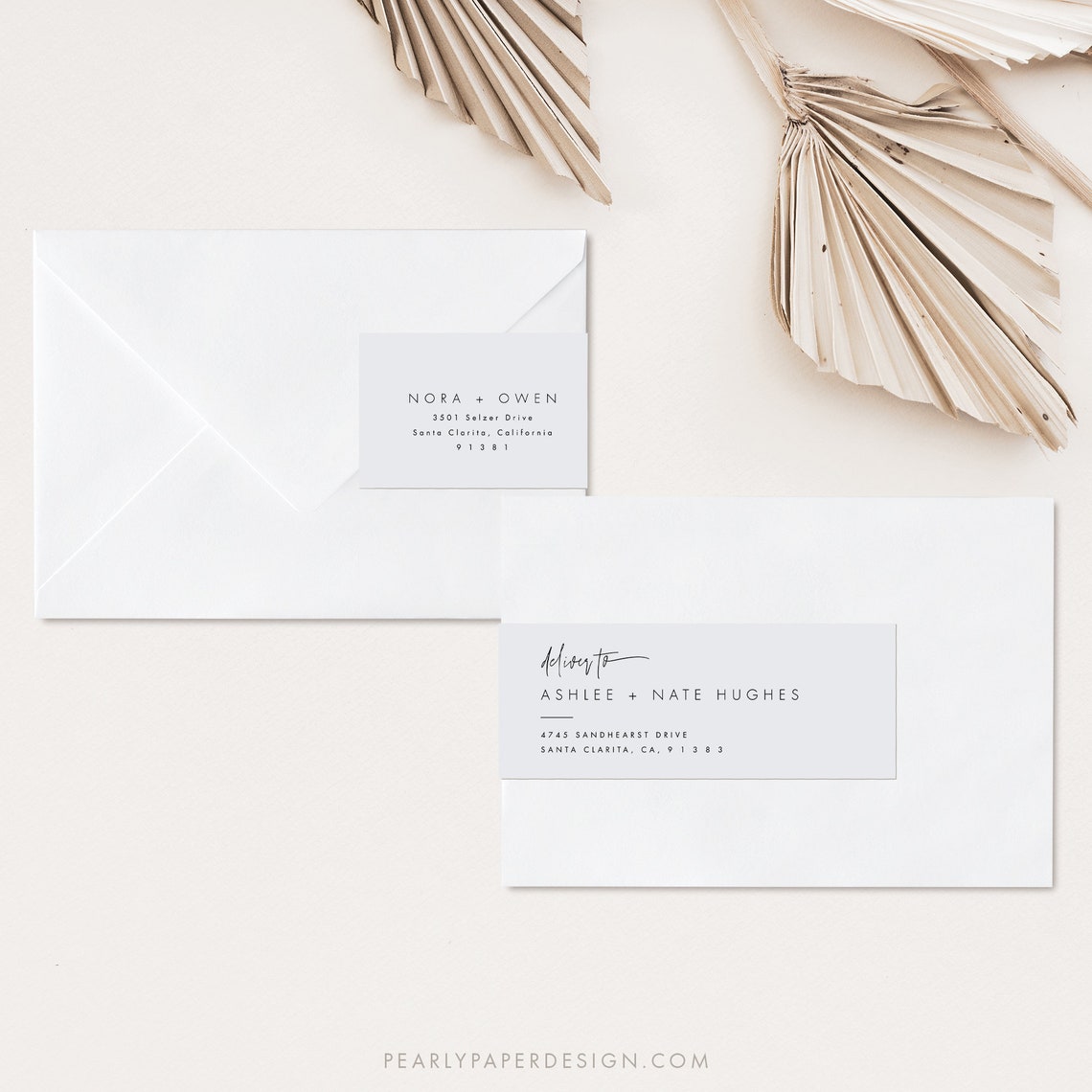 Wraparound Address Label Template, Printable Label Template for ...