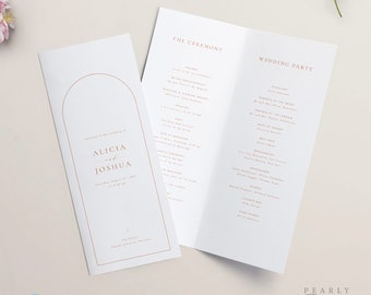 Bi Fold Wedding Program - Etsy