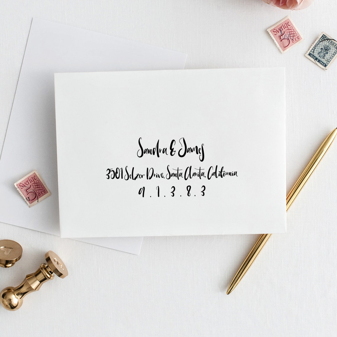 Printable Envelope Address Template Modern Calligraphy | Etsy