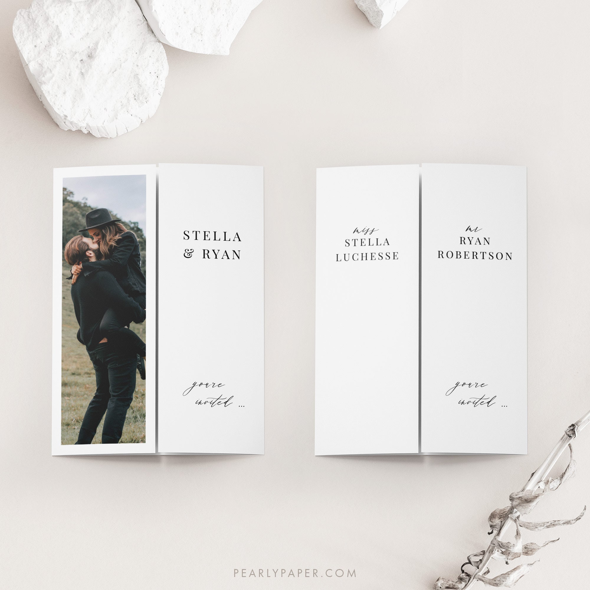 Gatefold Wedding Invitation Template Download Printable - Etsy UK