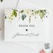 Floral Thank You Card Template Rustic Thank You Note Greenery - Etsy