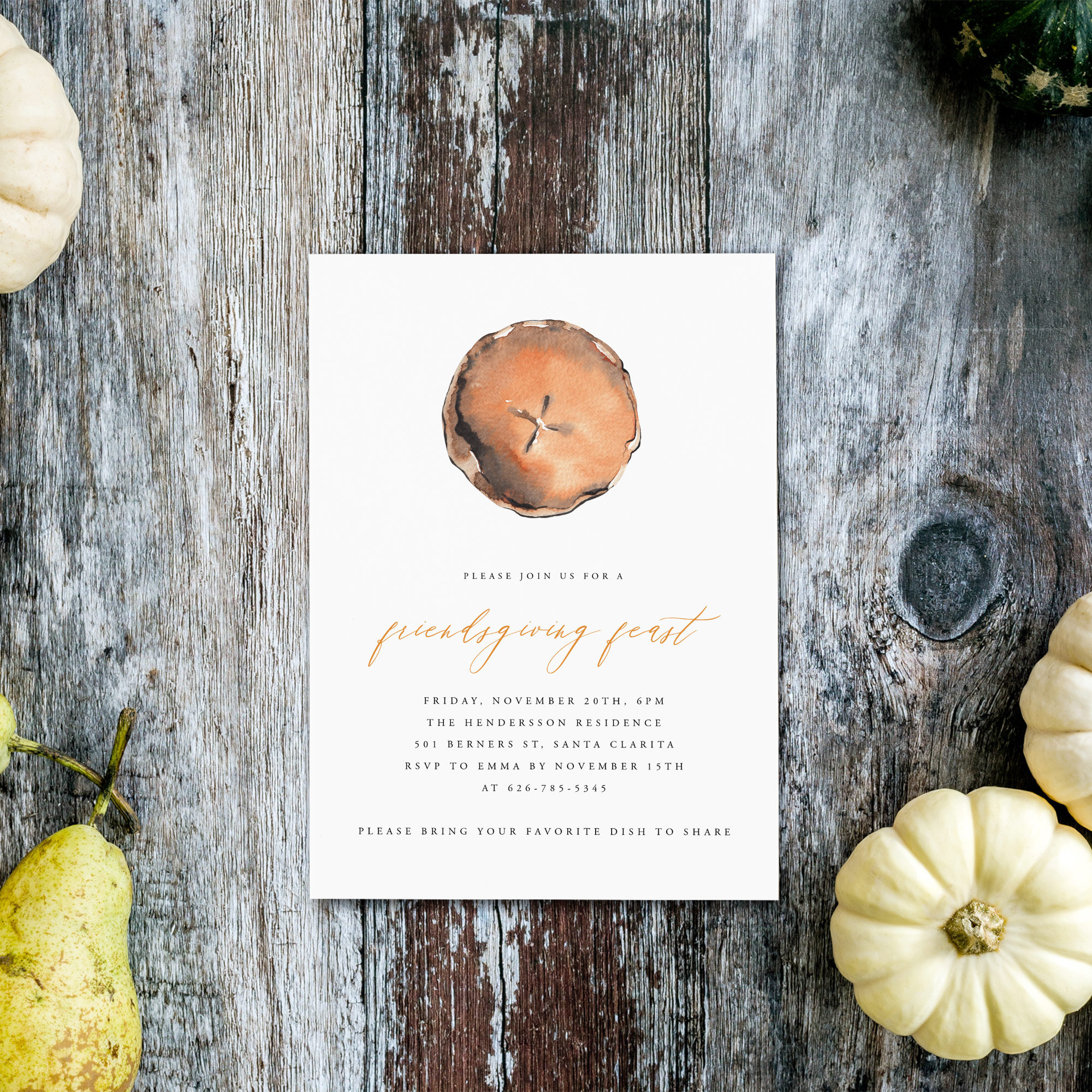 Friendsgiving Feast Invitation Template Download Editable | Etsy