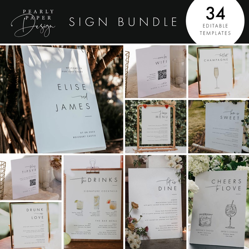 Wedding Table Signs - Etsy