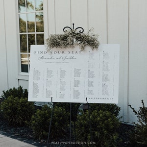 DIY Alphabetical Seating Chart Template, Printable Seating Plan ...