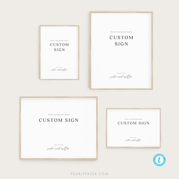 Printable Custom Sign Template Modern Wedding Sign Printable - Etsy
