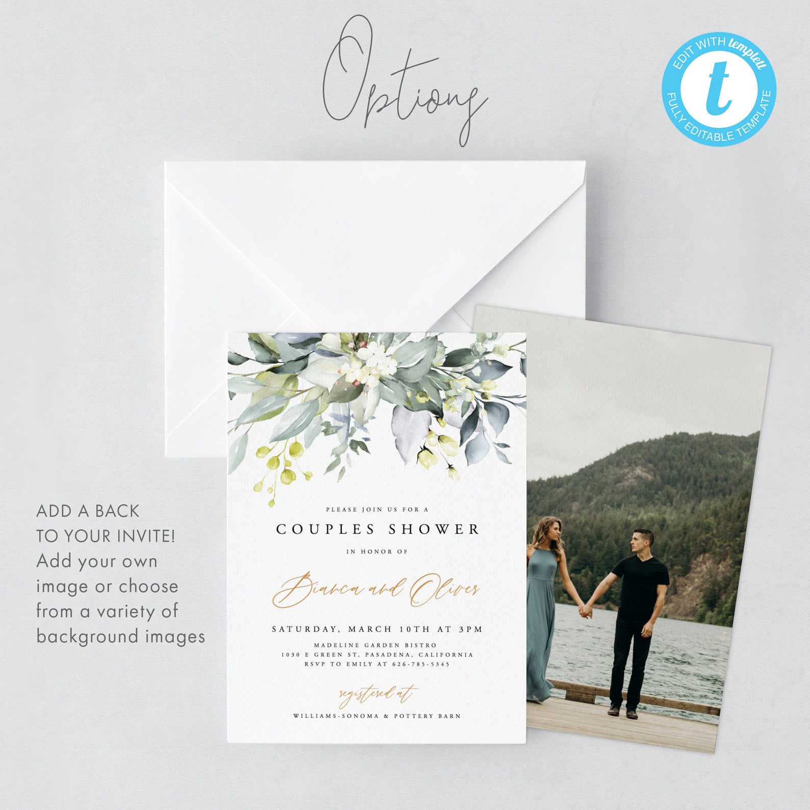 Couples Shower Invitation Template Rustic Wedding Shower Invite Rustic ...