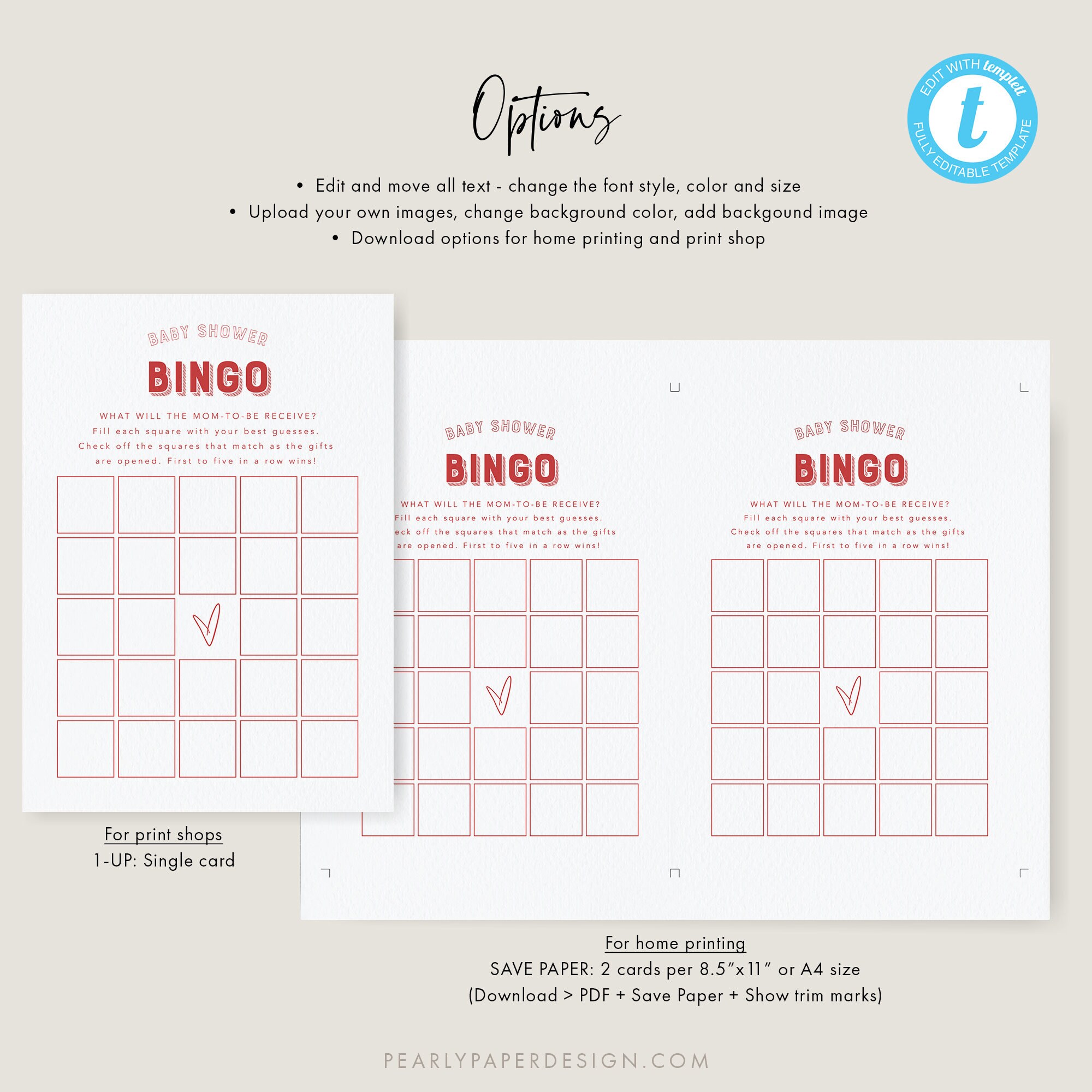 Baby Shower Bingo Game, Baby Bingo Template, Baby Shower Games ...