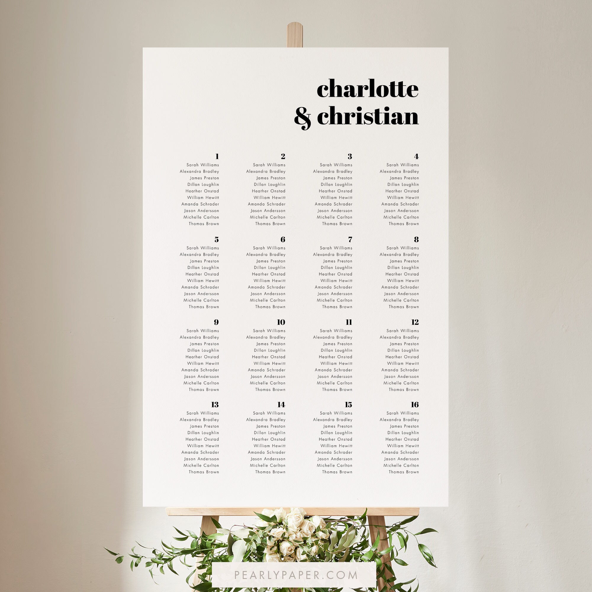 Modern Seating Chart Sign Template Download Modern Seating - Etsy España
