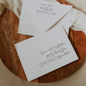 Envelope Addressing Template With Handwritten Font, Modern Envelope ...