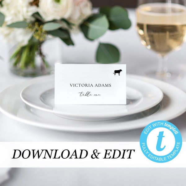 Wedding Place Cards With Meal Choice - Etsy