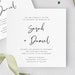Square Wedding Invitation Template Invitation Set Templett Simple ...