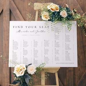 Alphabetical Seating Chart Template Download Minimalist Seating ...