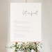 Wedding Menu Sign Template Buffet Sign Minimalist Menu Poster Wedding ...