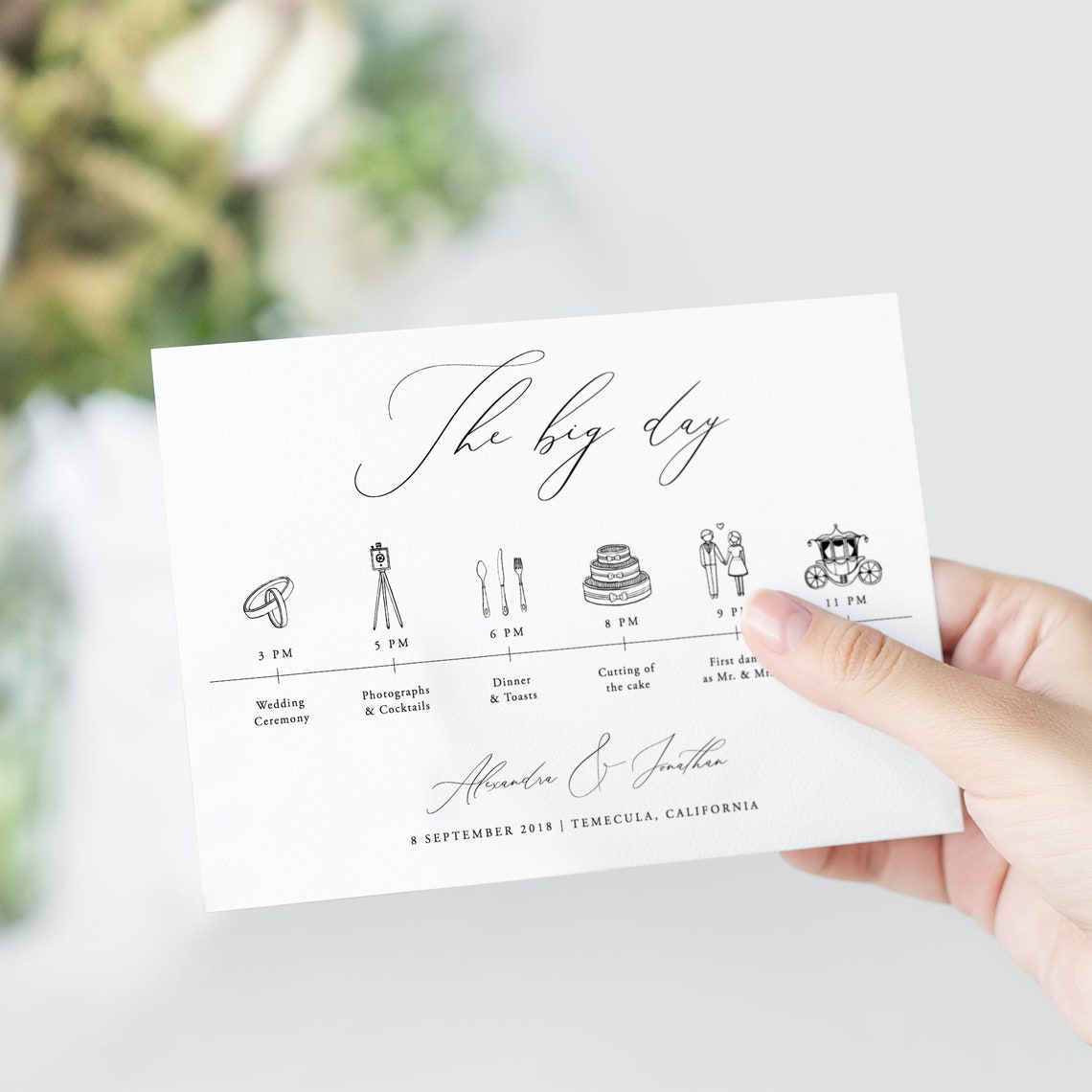 Editable Wedding Timeline Template Wedding Day Itinerary | Etsy