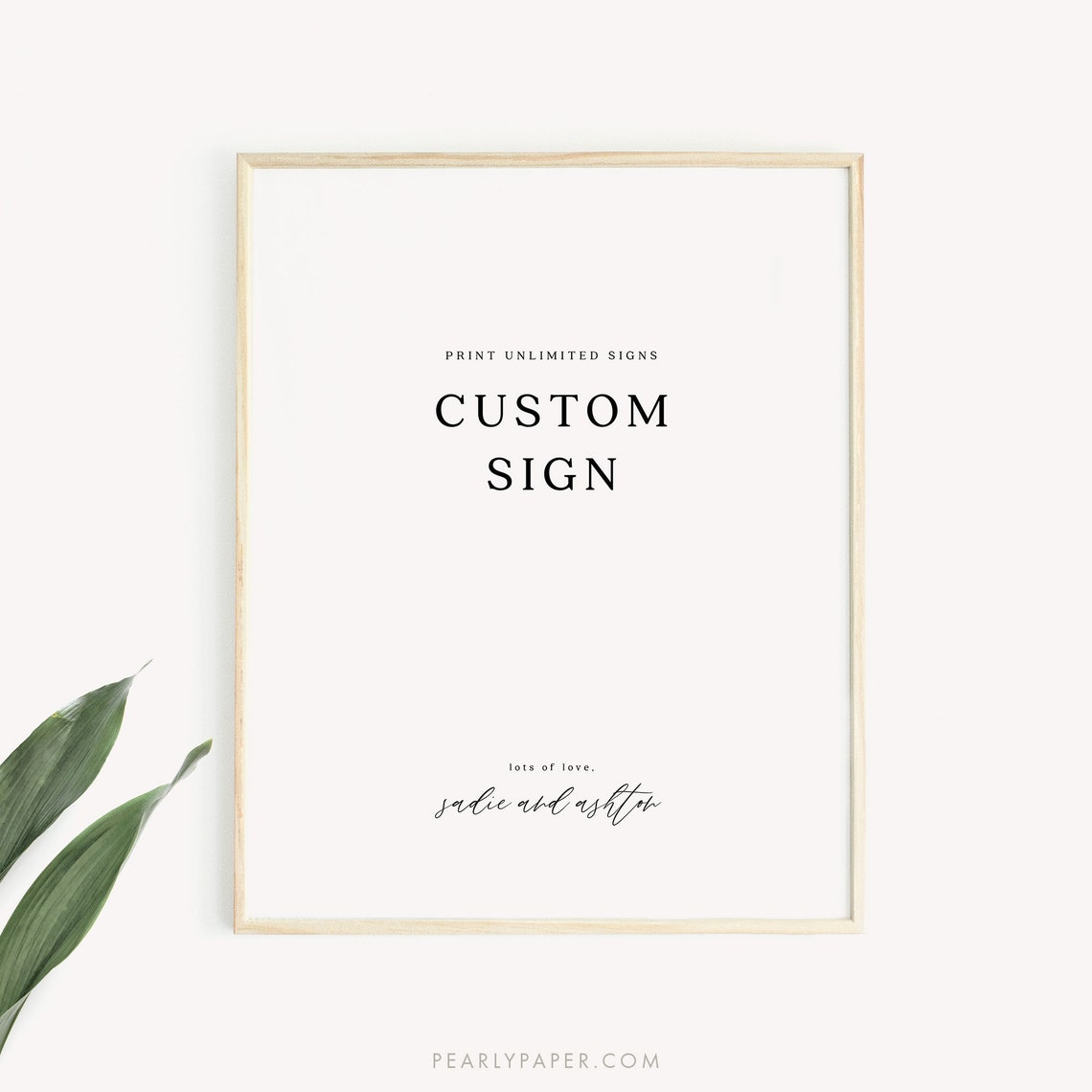 Printable Custom Sign Template Modern Wedding Sign Printable | Etsy