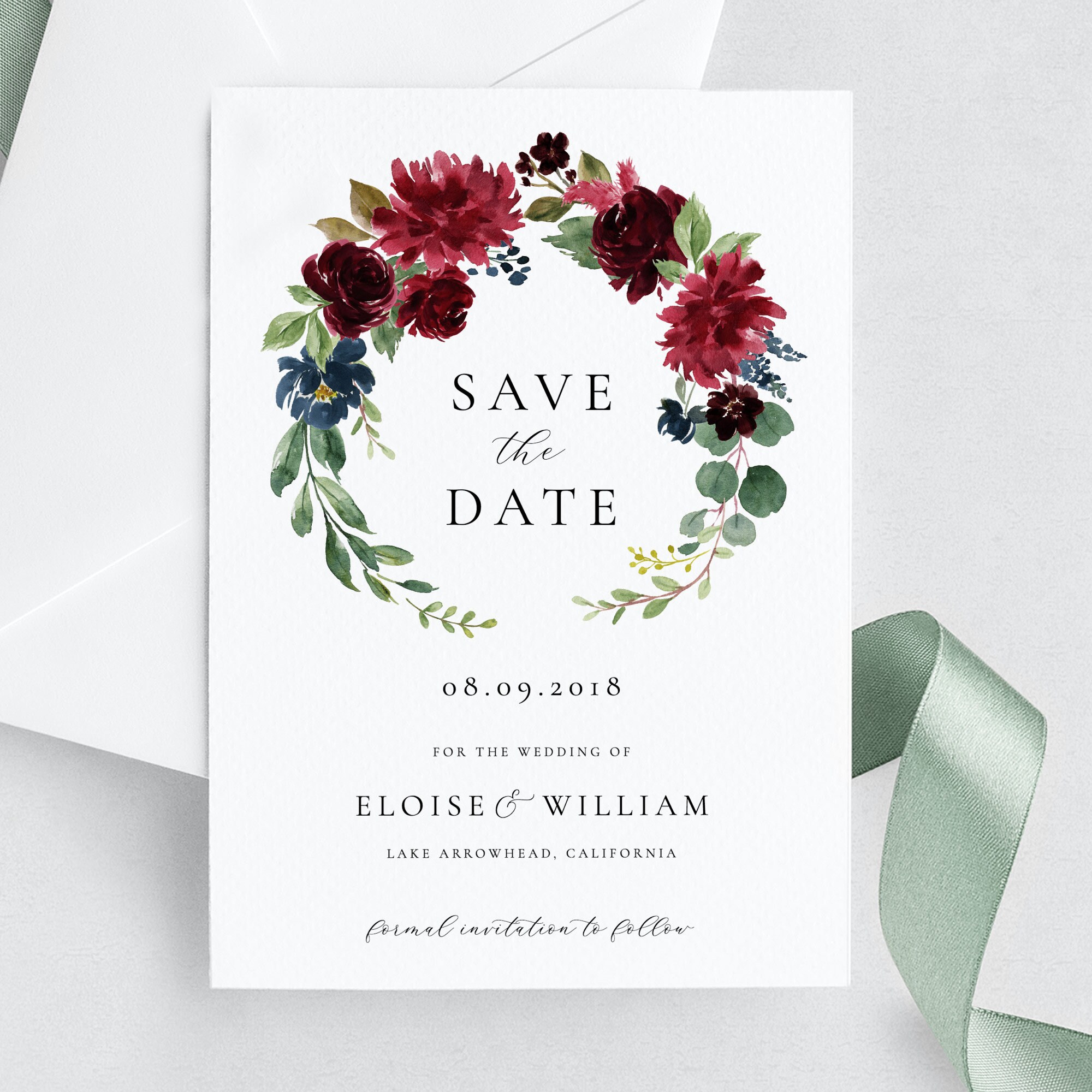 Save the Date Template Editable Save Our Date Invitation | Etsy