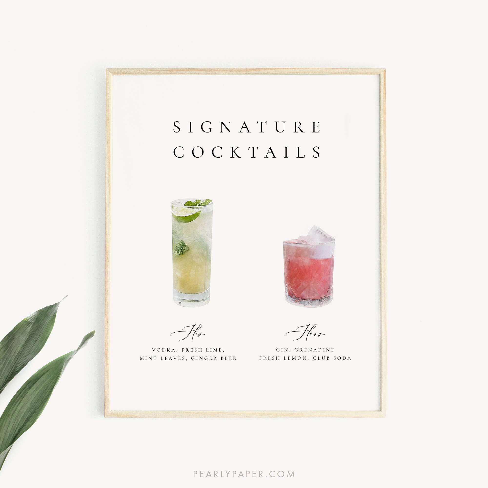 Printable Signature Cocktails Sign Template Download - Etsy Canada
