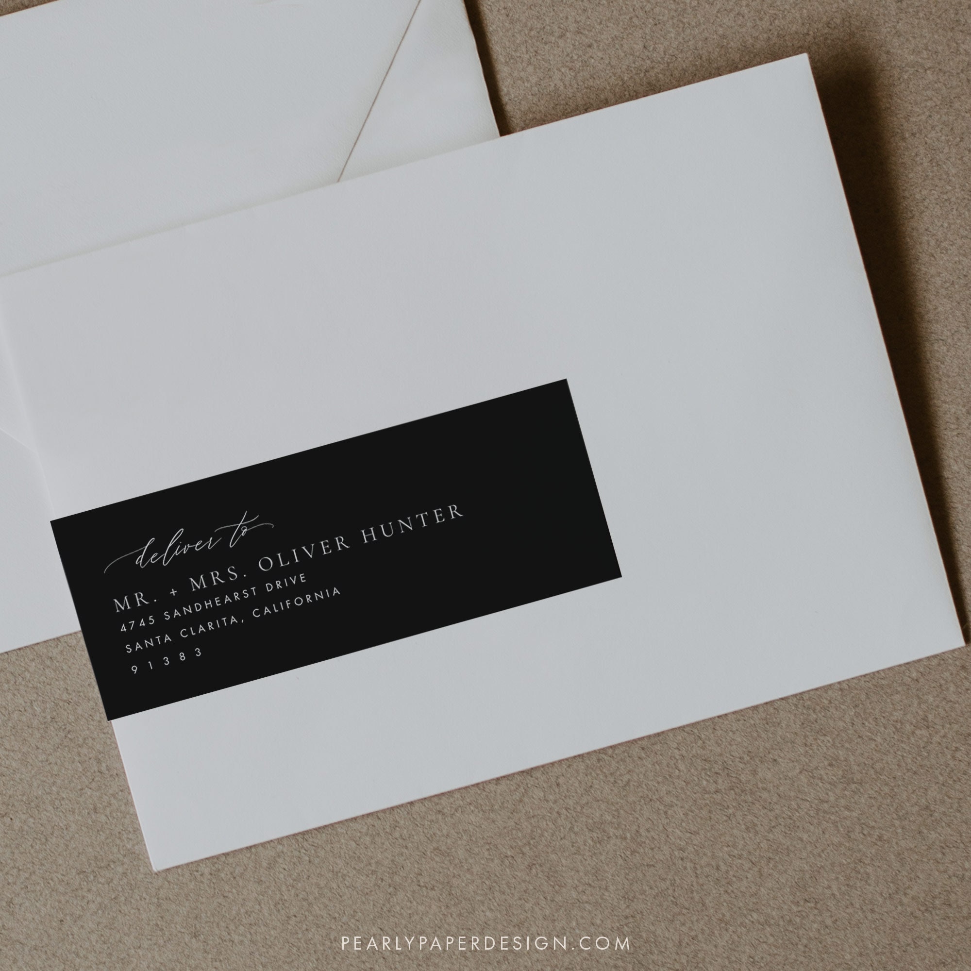 Wraparound Address Label Template, Printable Label Template for ...
