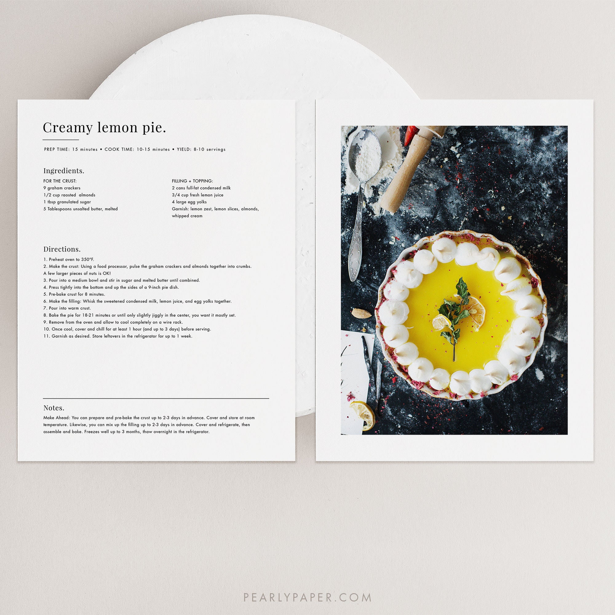 Personalized Recipe Template Download Recipe Bundle Editable | Etsy