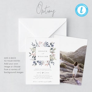 Wedding Invitation Template Boho Wedding Rustic Invitation Download ...