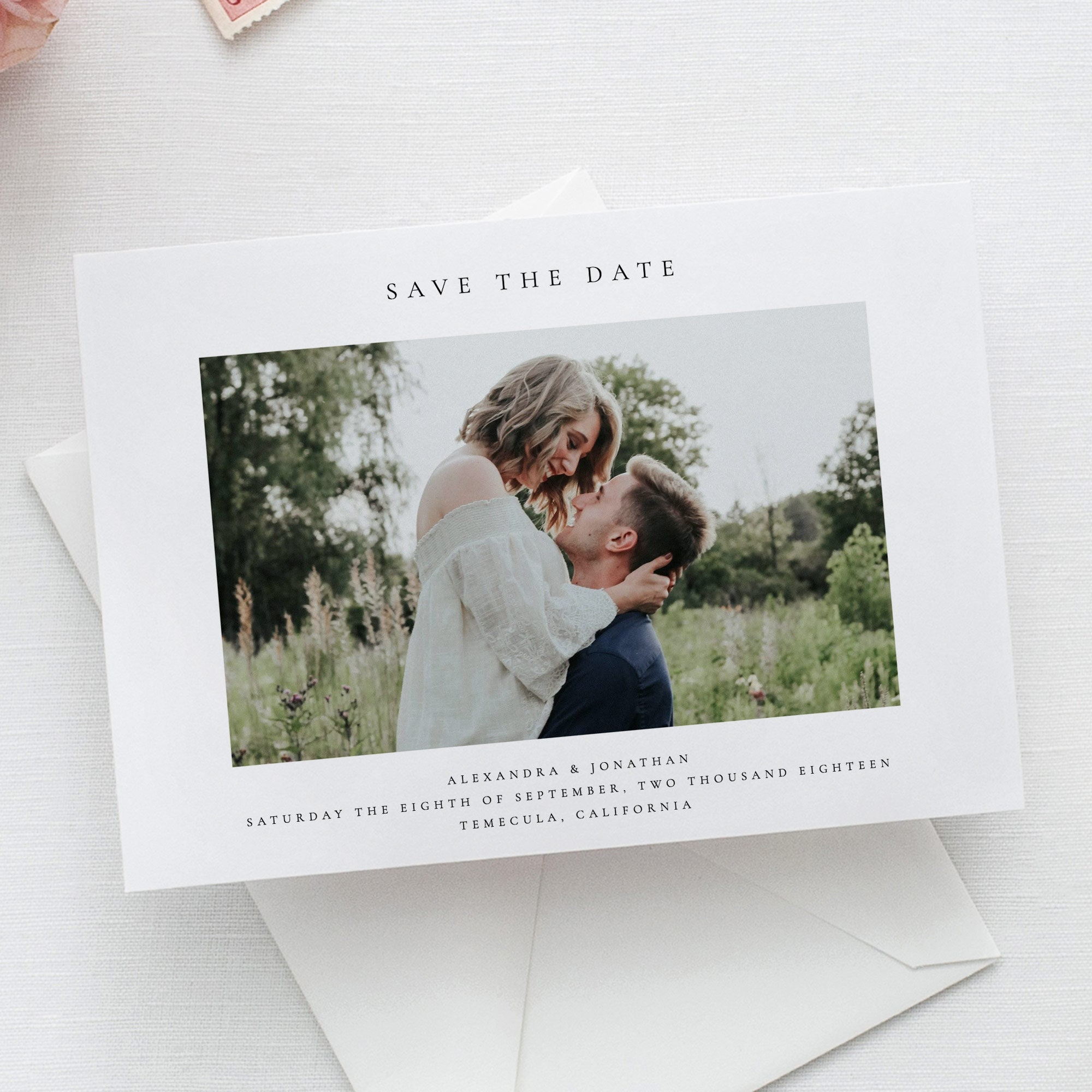 Simple Photo Save the Date Printable Invitation Template | Etsy