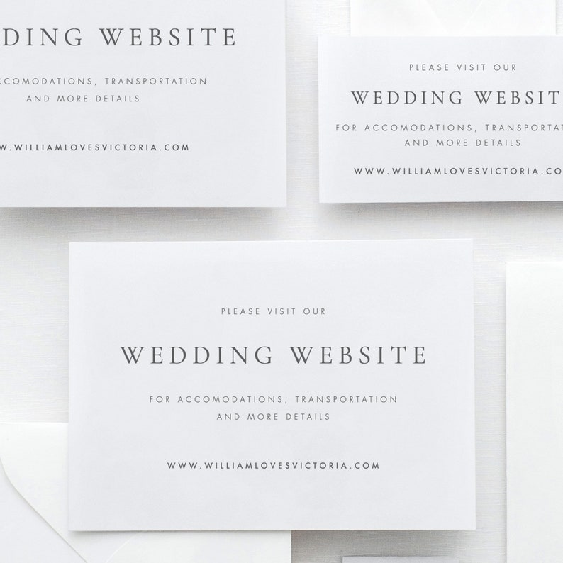 Wedding Website Insert Card Wedding Insert Template Download Simple ...