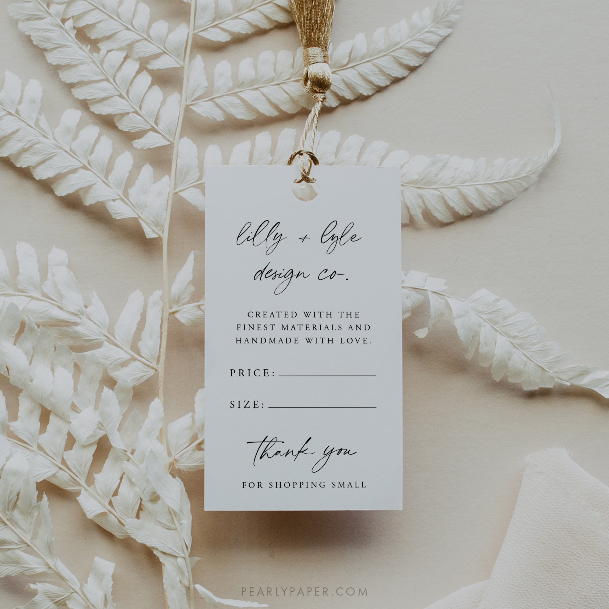 Small Business Price Tag Template Minimalist Modern Hanging - Etsy UK