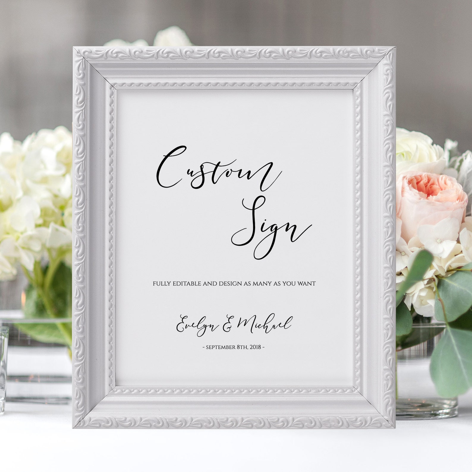 Custom Wedding Sign Template Printable Wedding Sign Editable Wedding ...