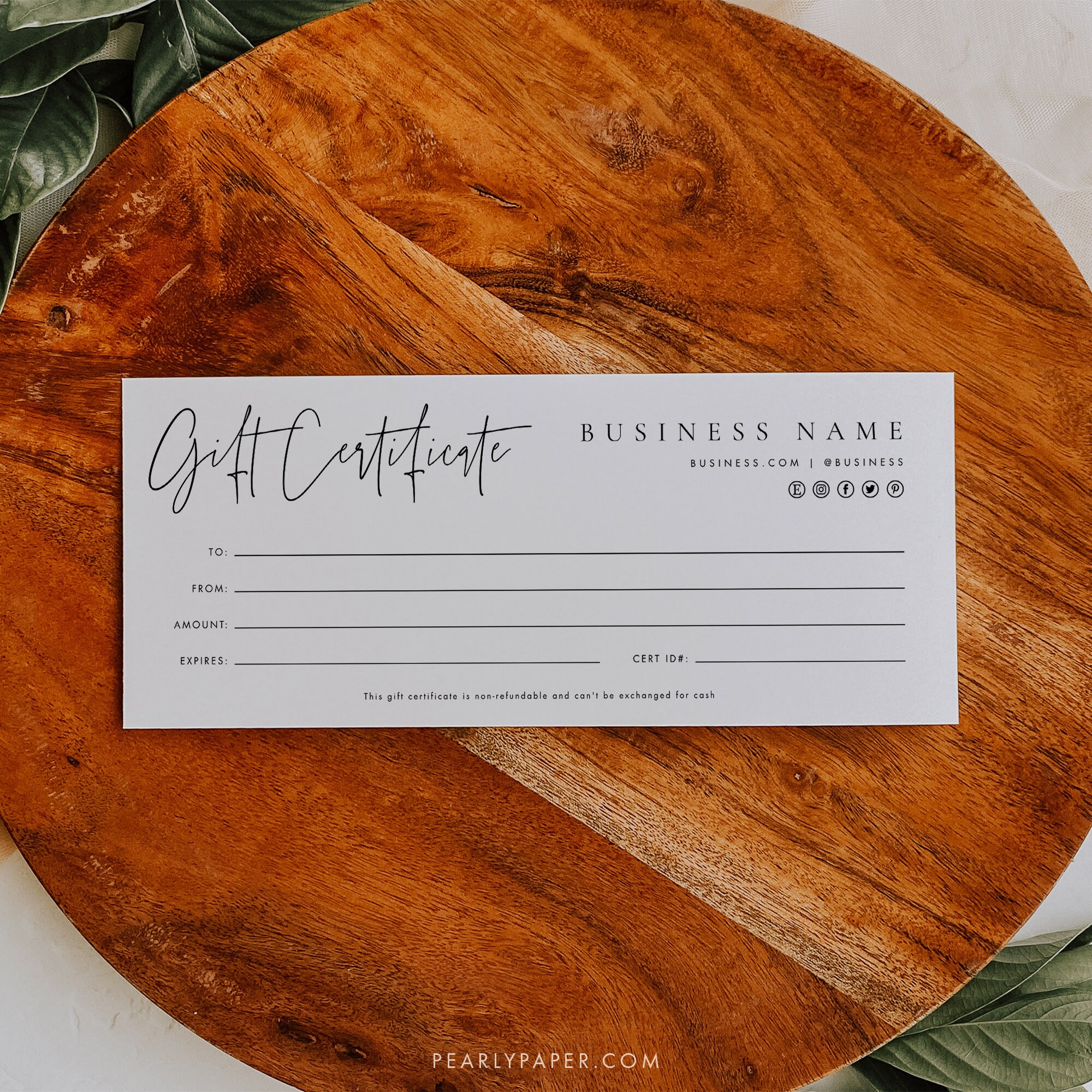 Small Business Gift Certificate Template Modern Gift Voucher - Etsy