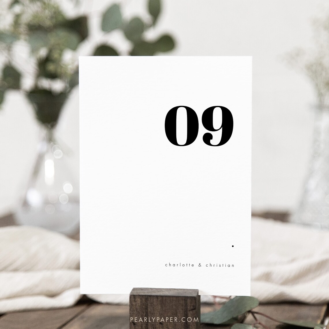 Modern Table Numbers Template Download Templett Simple Wedding Table ...