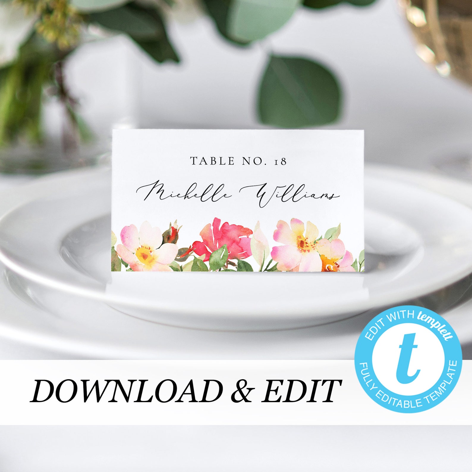 Place Card Template Printable Wedding Place Cards Wedding Place Cards ...