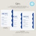 Retro Menu Template Download, Wave Blue Modern Wedding Menu Modern Menu ...