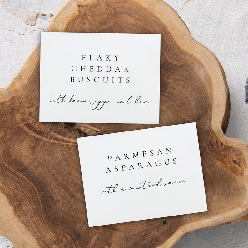 Editable Buffet Card Template Wedding Buffet Label Modern - Etsy