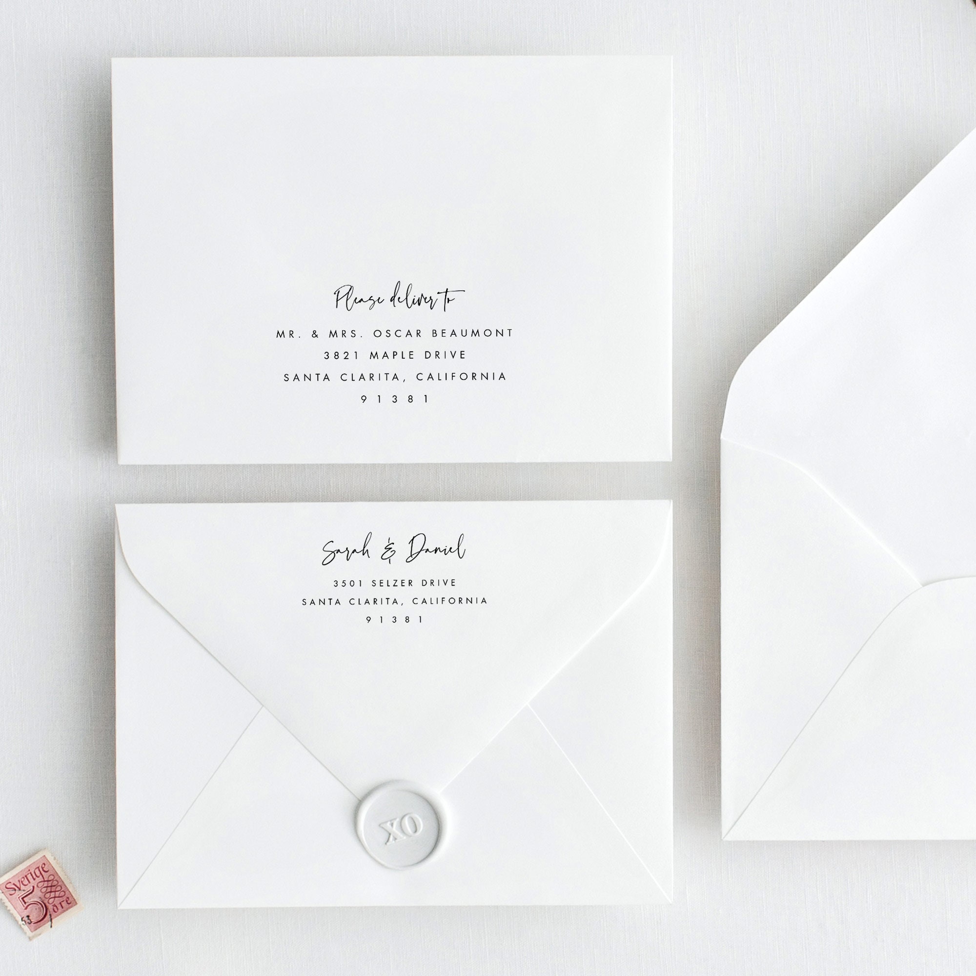 Modern Script Envelope Template Printable Wedding Envelope - Etsy