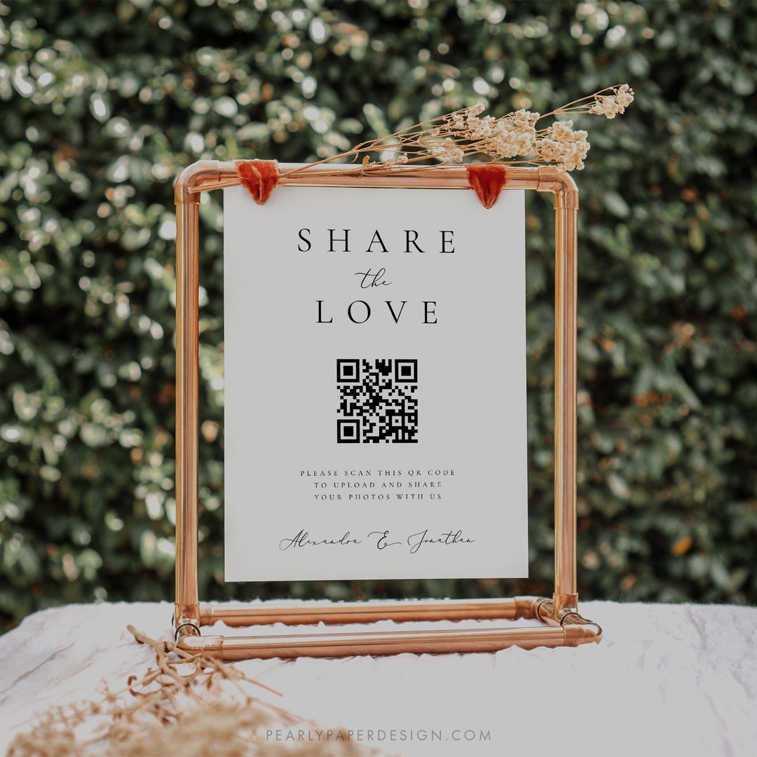 Share the Love QR Code Sign Template, Share the Love QR Code Sign ...