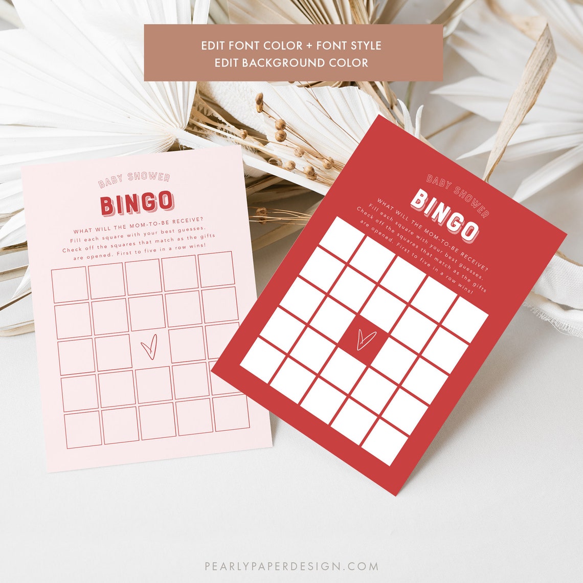 Baby Shower Bingo Game, Baby Bingo Template, Baby Shower Games ...